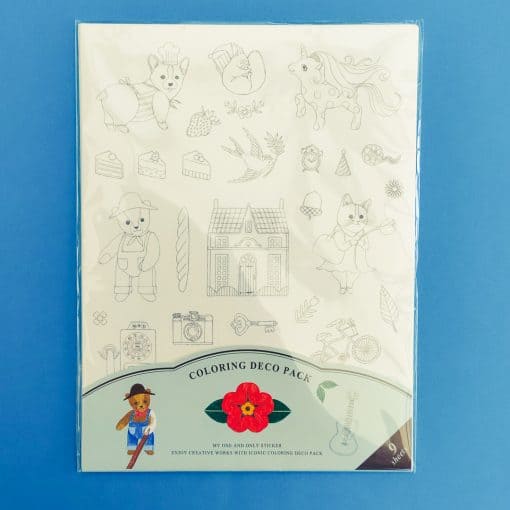 Colouring-in sticker set - Ink Drops | The UK's happiest stationery shop